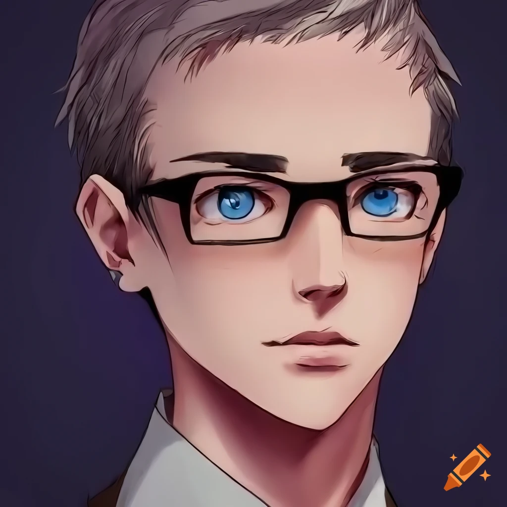 Illustration of a nerdy mathematician character on Craiyon