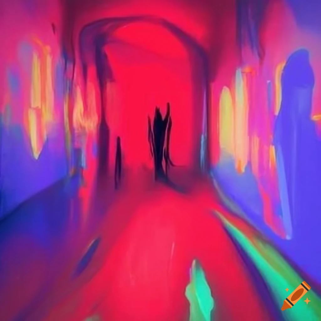 Surreal artwork of melting people on the street on Craiyon