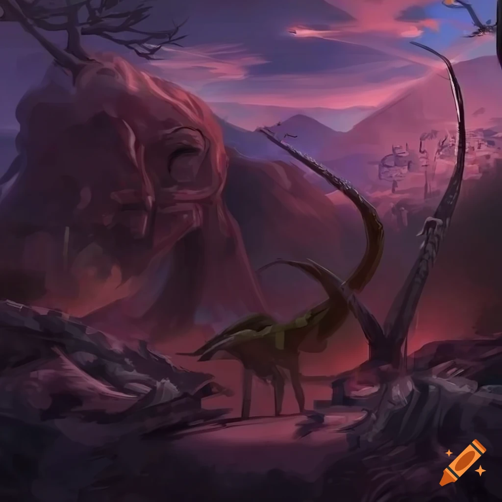 Epic saga of a prehistoric age in fantasy art style on Craiyon