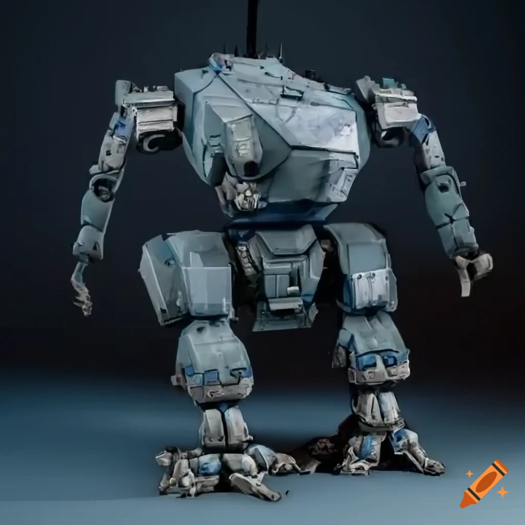 Light Armoured Mech on the beach on Craiyon