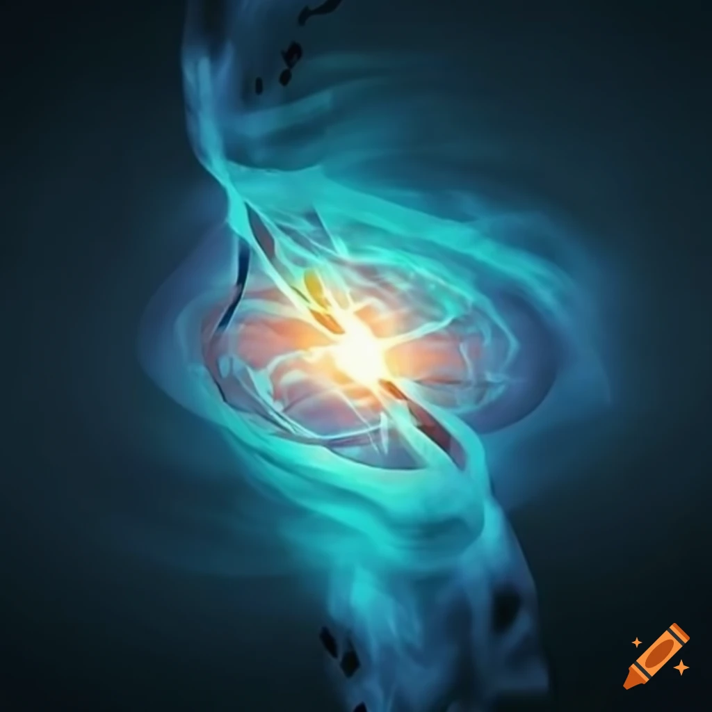 Abstract artwork with radiant colors on Craiyon