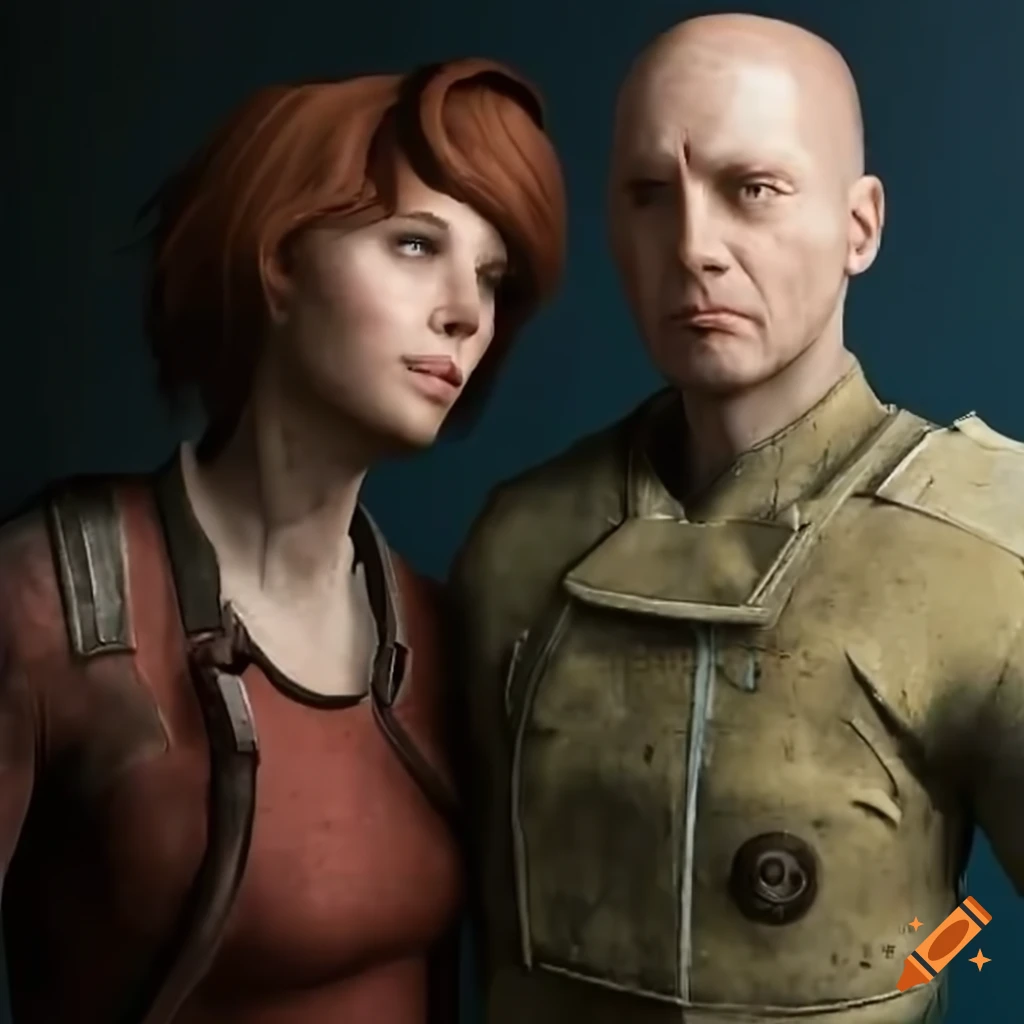 Nora and nate in fallout 4 before the war on Craiyon