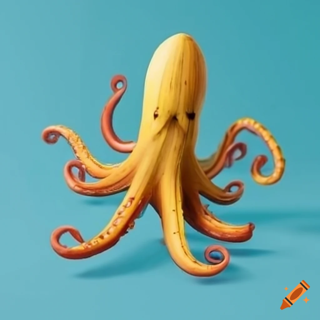 Image of a banana shaped octopus on Craiyon
