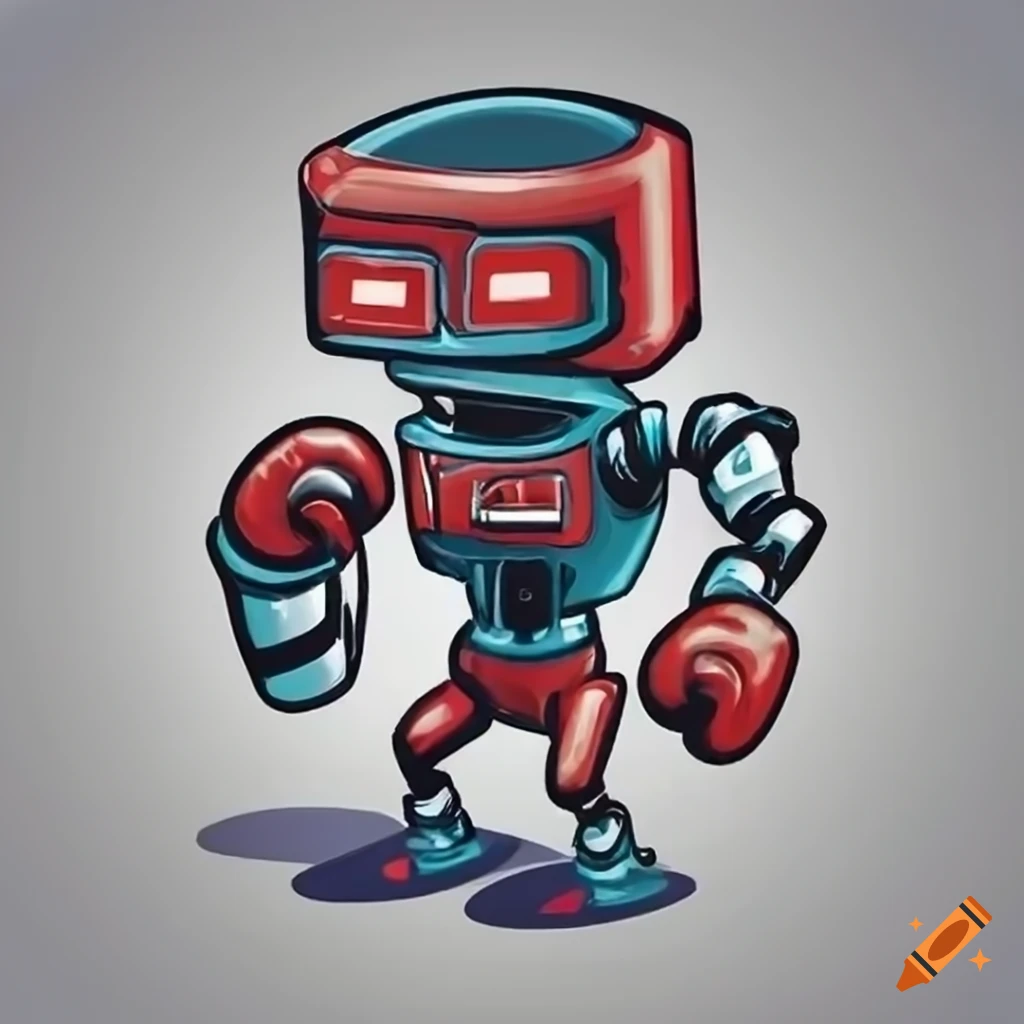 Boxing robot logo