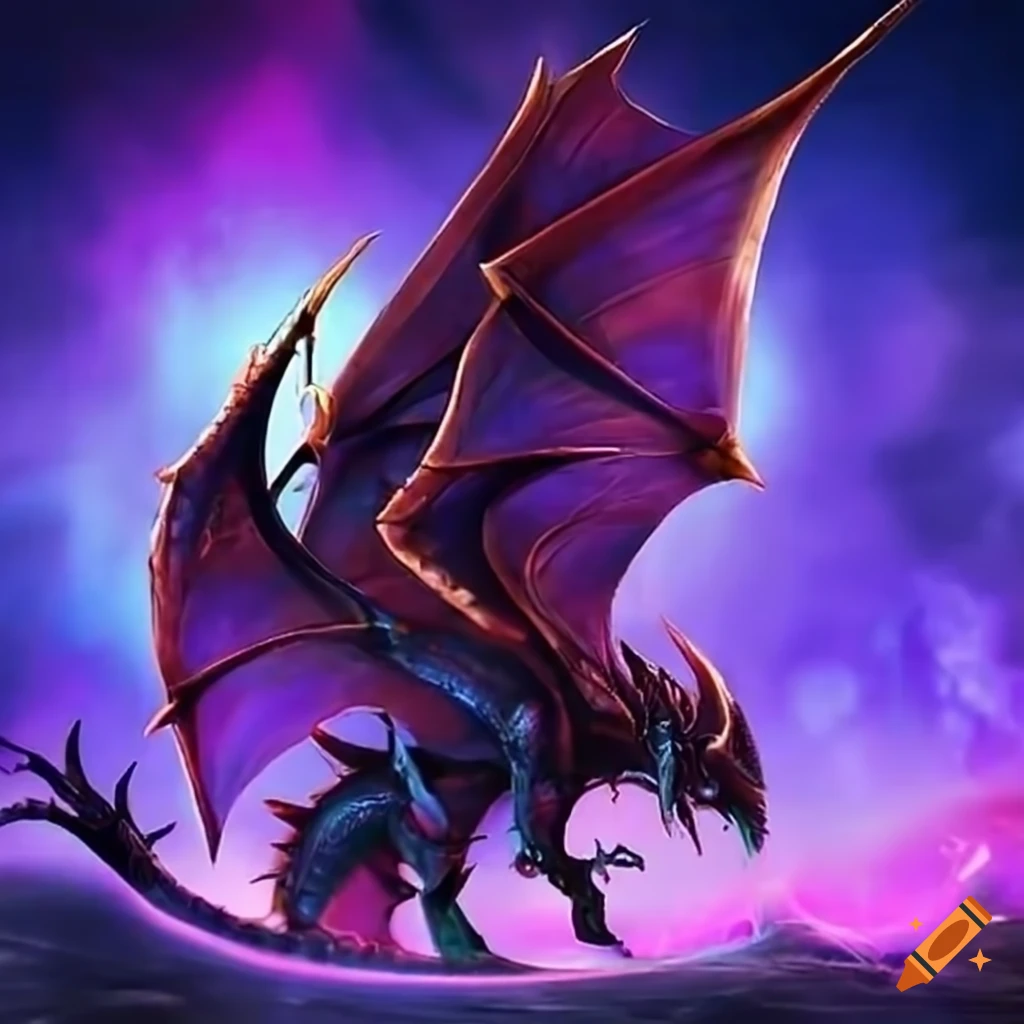 Image of a young dragon displaying powerful energy