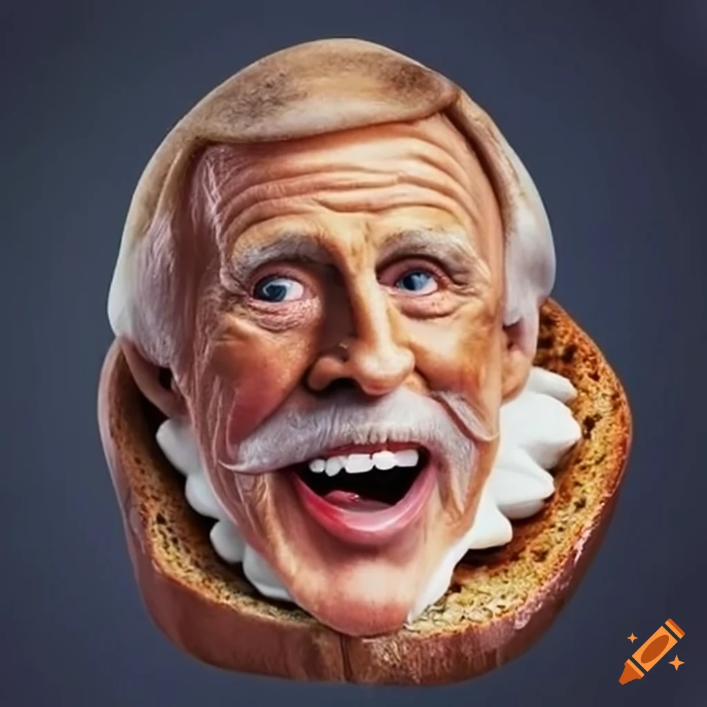 Miniature bean toast with bruce forsyth heads