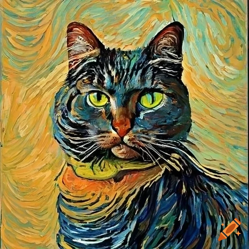 Van gogh's painting of a cat