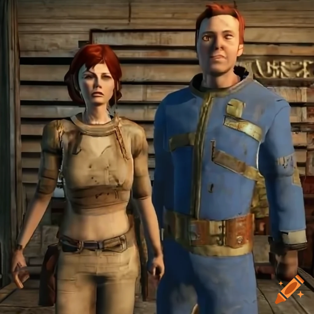 Image of nora and nate from fallout 4 game on Craiyon