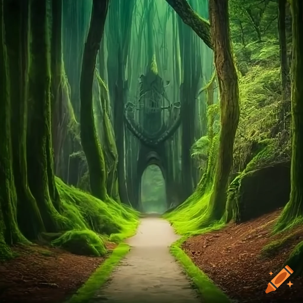 Mystical elven forest