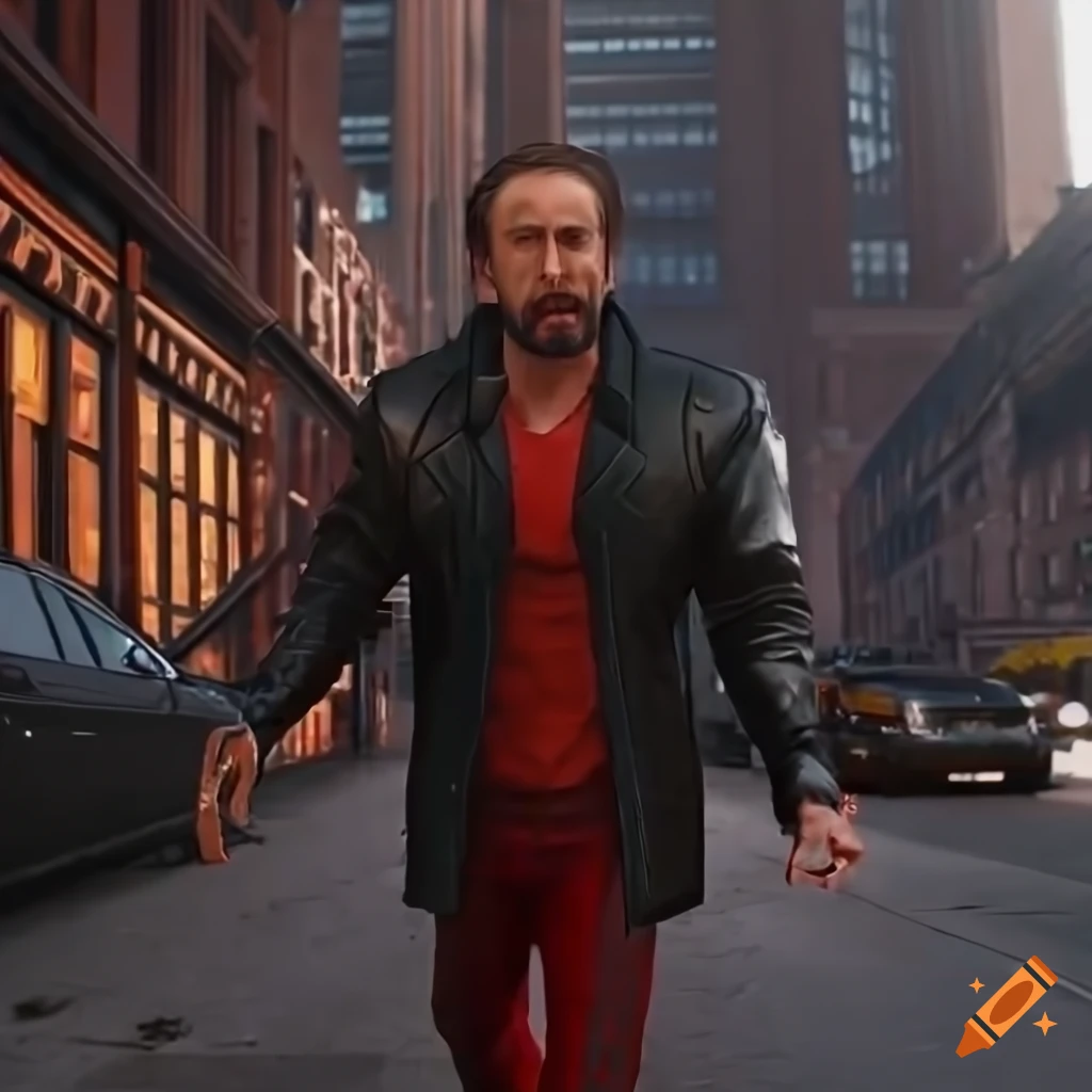 Portrait of nicolas cage in a futuristic sci-fi setting on Craiyon