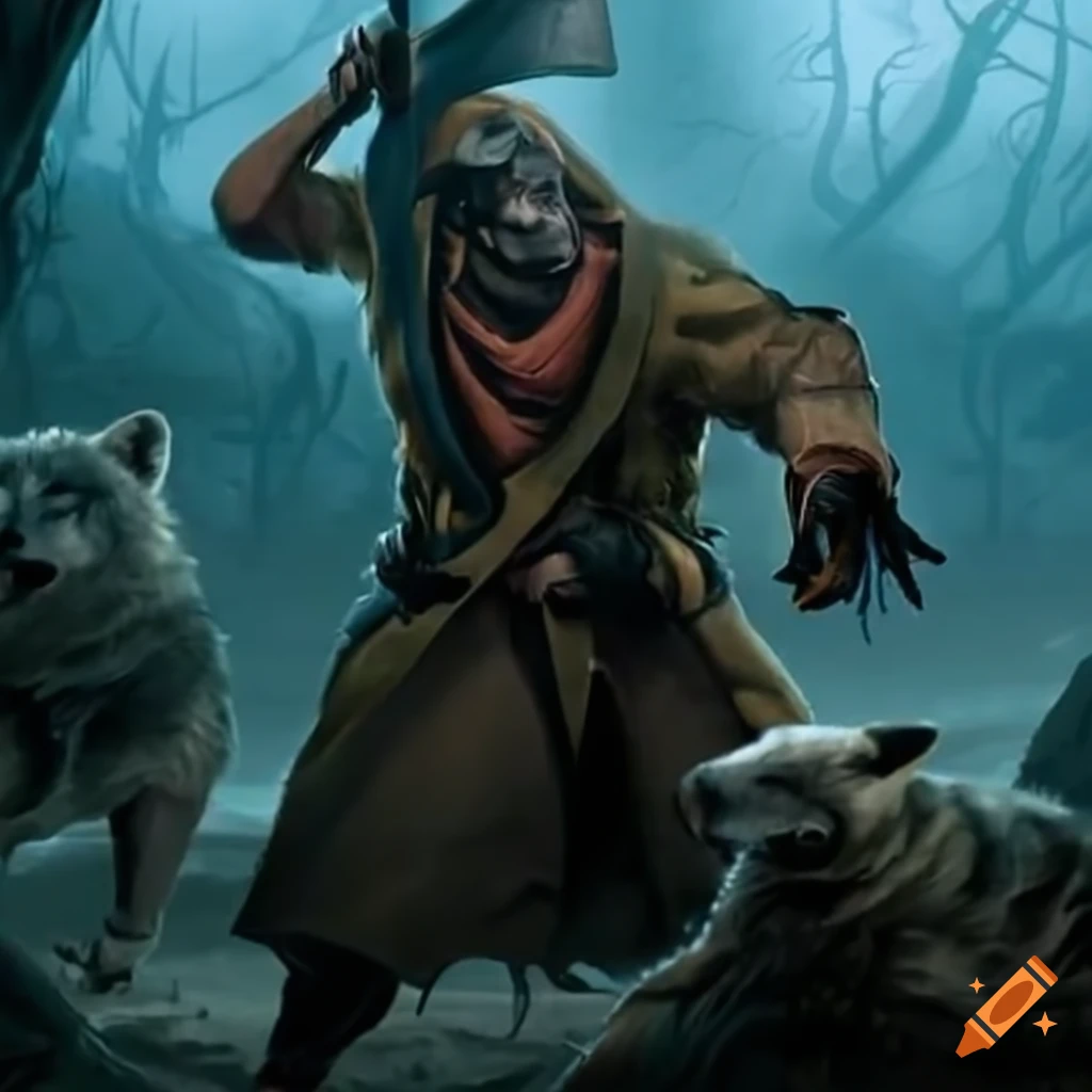 Wolves fighting pirates on Craiyon