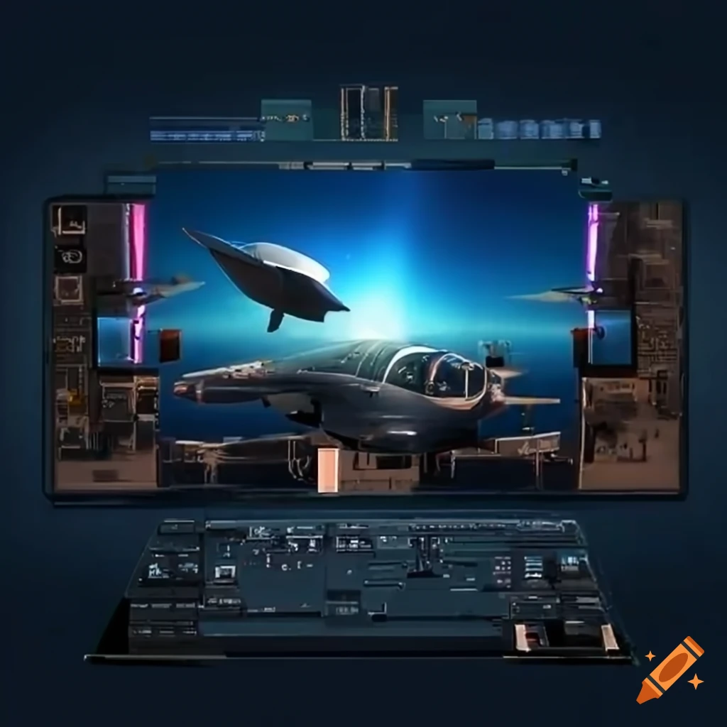 LinkedIn post banner for AR/VR flight simulation solutions on Craiyon