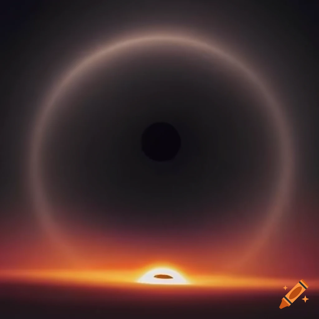 Eclipse with a black hole in the background