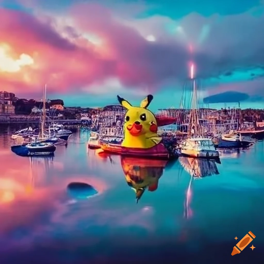 Pikachu taking over torquay harbour