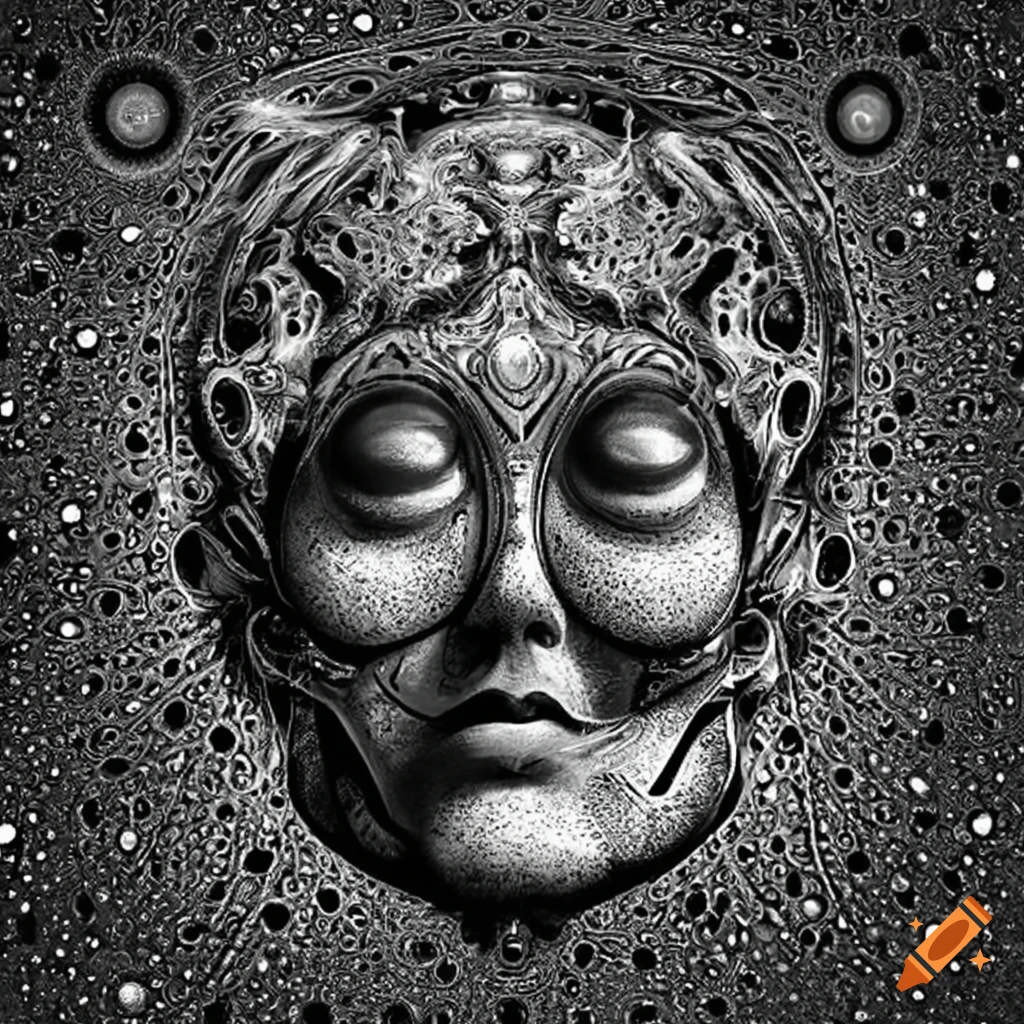 Psychedelic machine in outer space on Craiyon