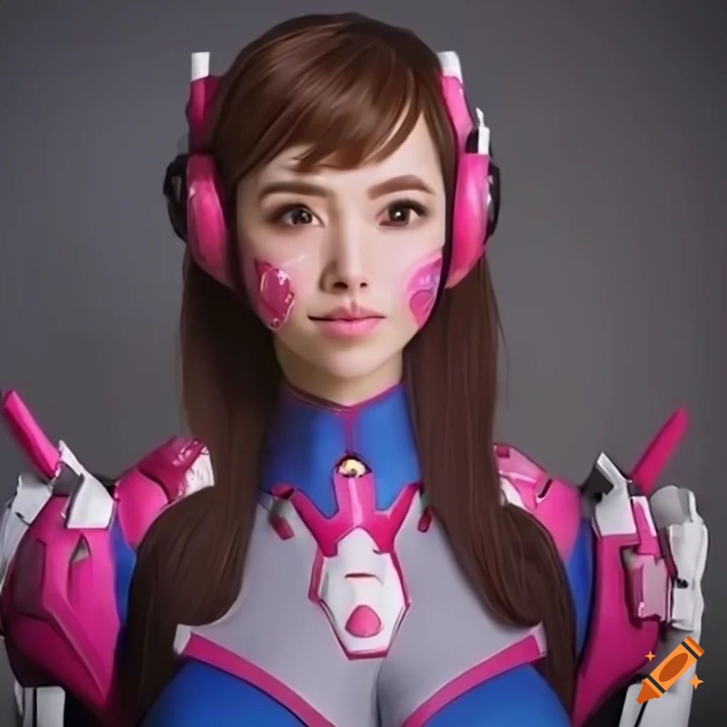 Cosplay of overwatch d.va character on Craiyon