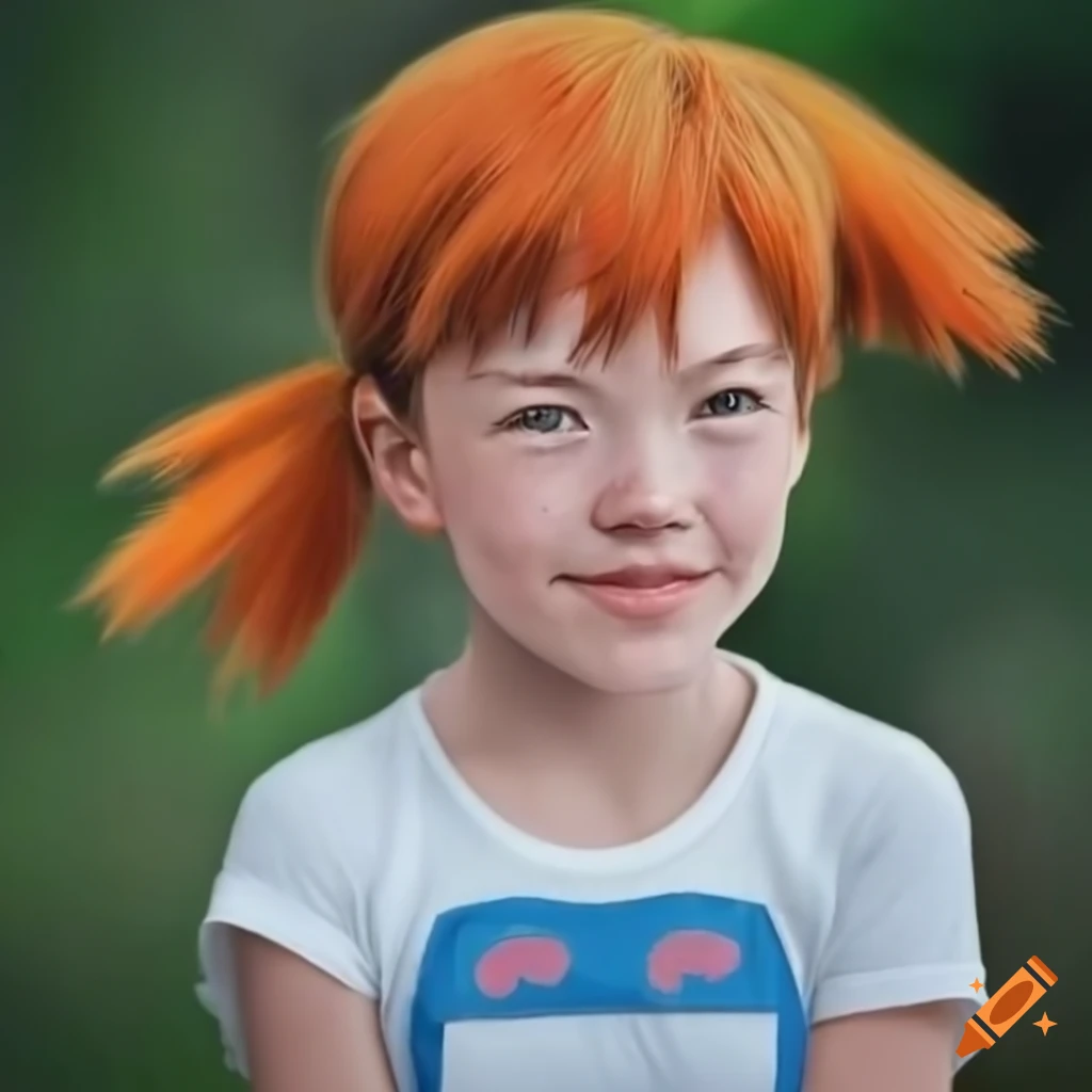 Realistic portrait of misty from pokemon