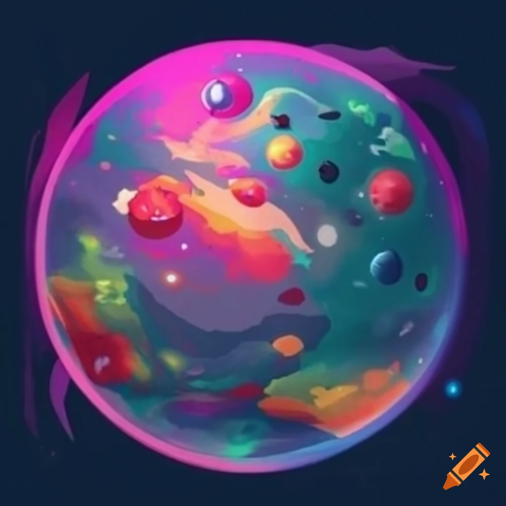 Vintage map of an alien planet