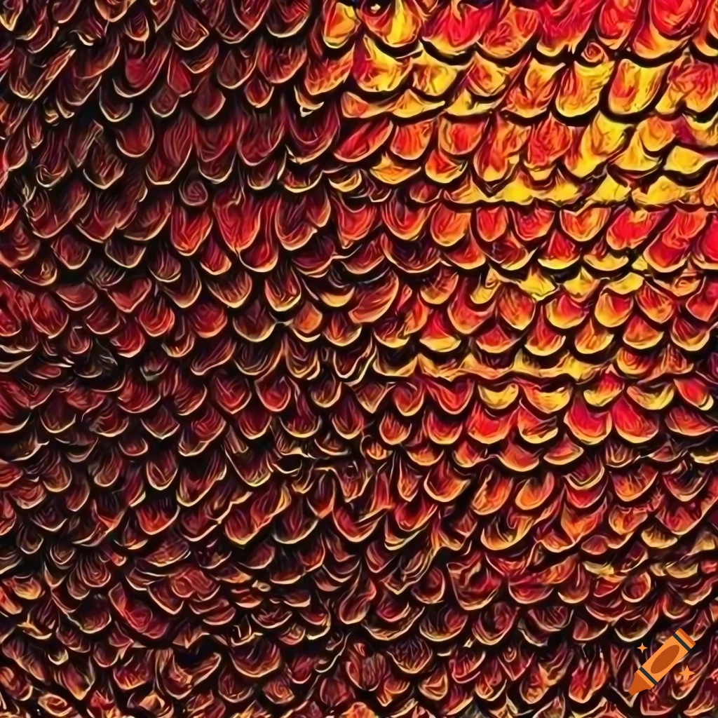 Red, yellow, and orange abstract manga texture patterns on Craiyon