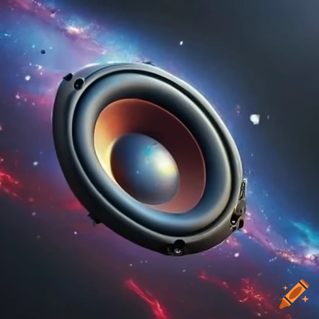 Artistic representation of subwoofers in space