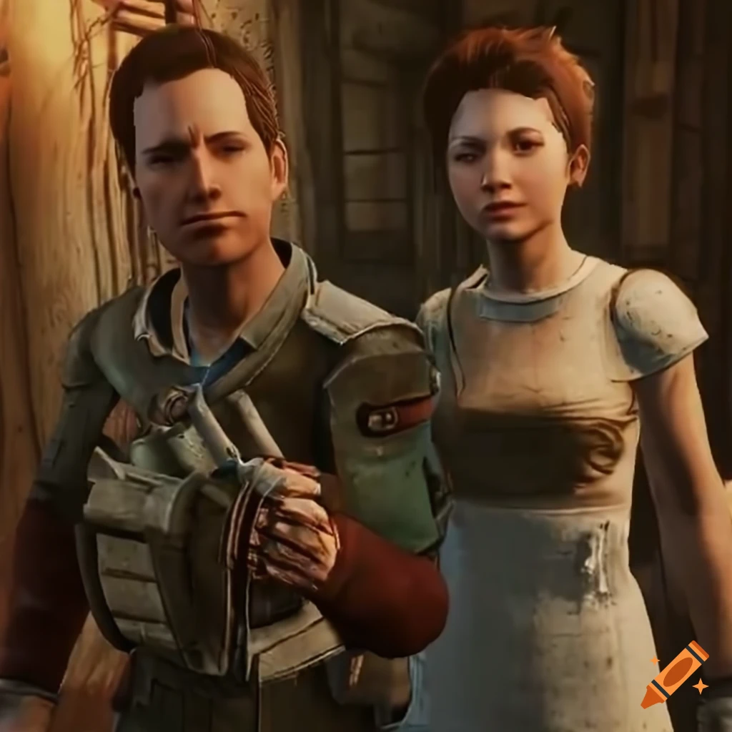 Image of nora and nate from fallout 4
