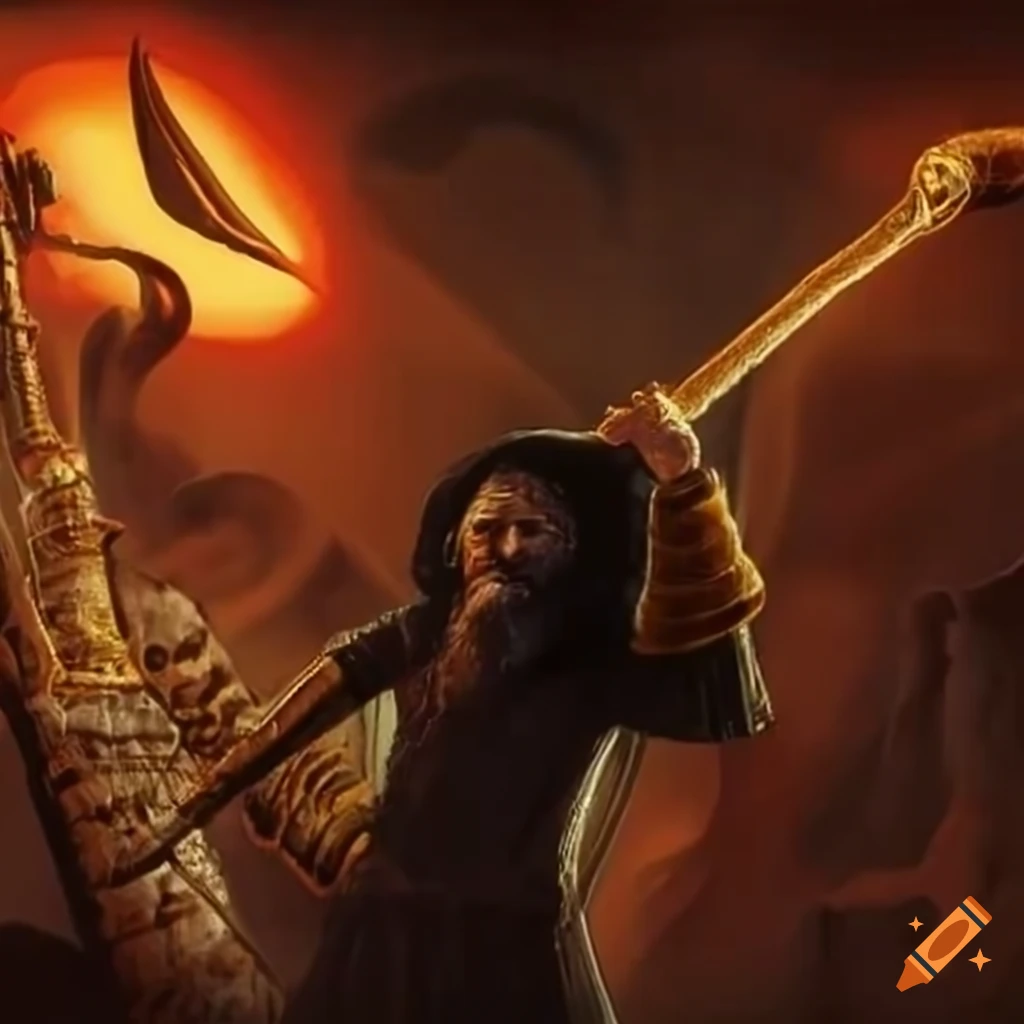 Ten of wands tarot card with mars symbolism