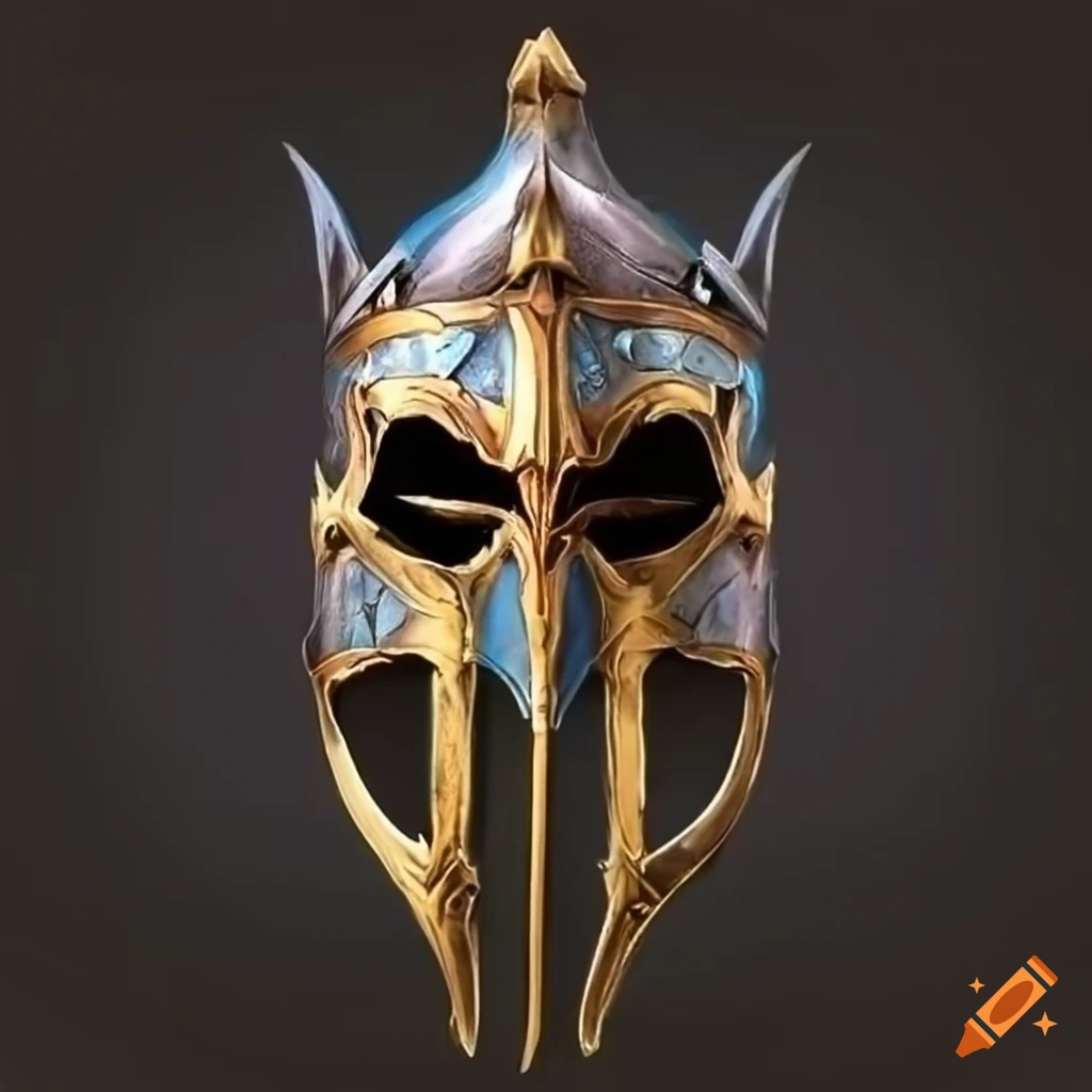 Symmetrical plate dragon helmet