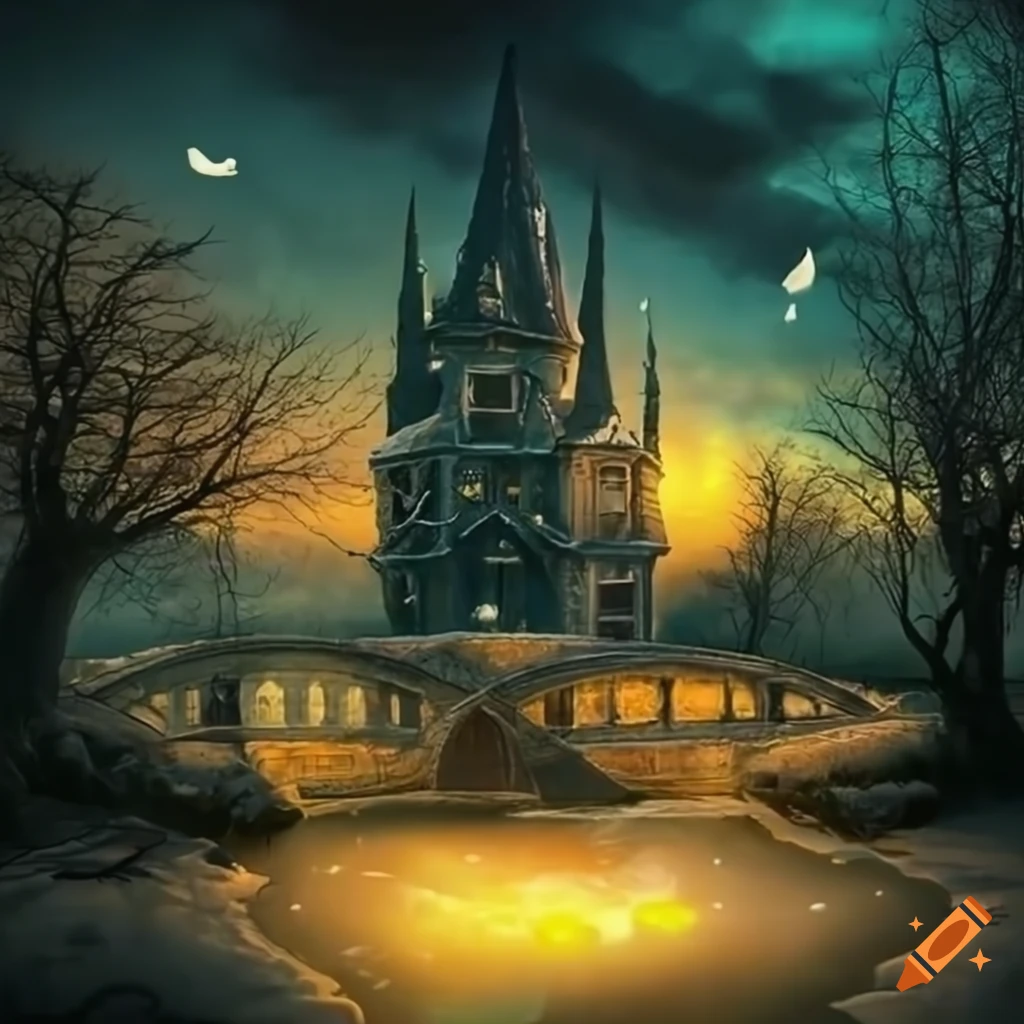 Surreal landscape with mysterious creatures and fantastical elements on Craiyon