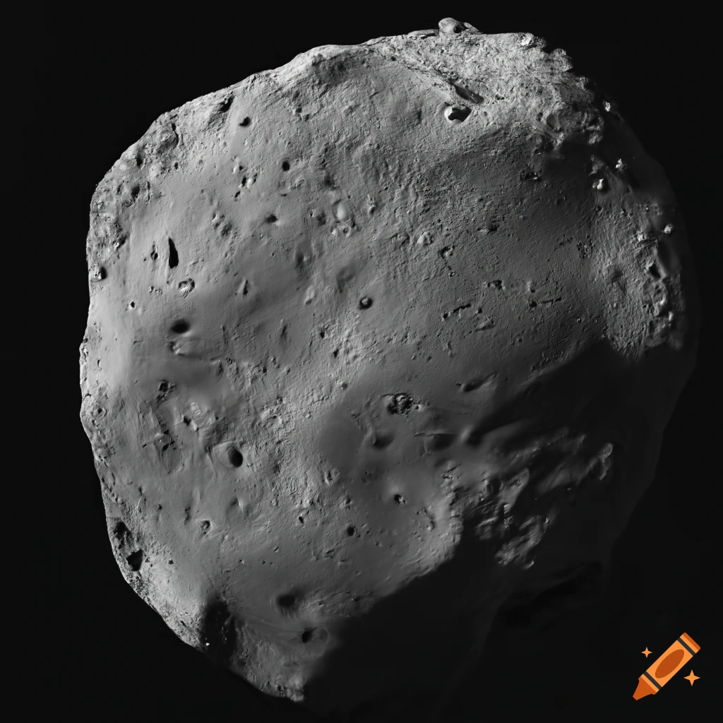 Satellite view of a rocky asteroid on Craiyon