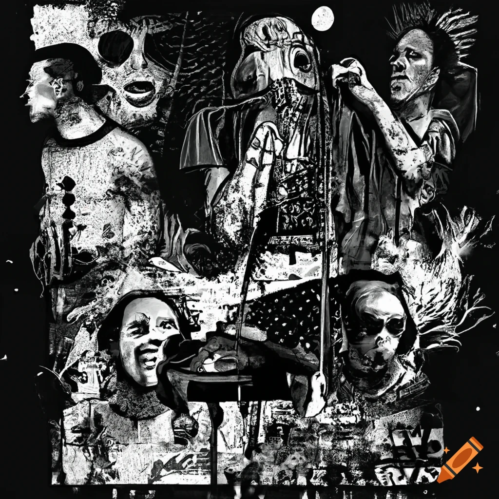 Punk concert poster with bold typography