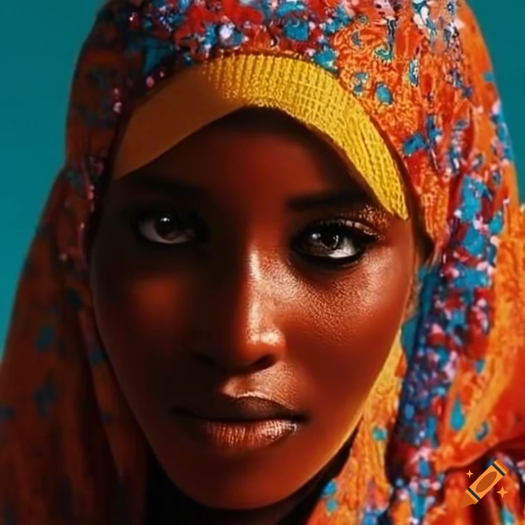 Portrait of a beautiful person from somalia on Craiyon