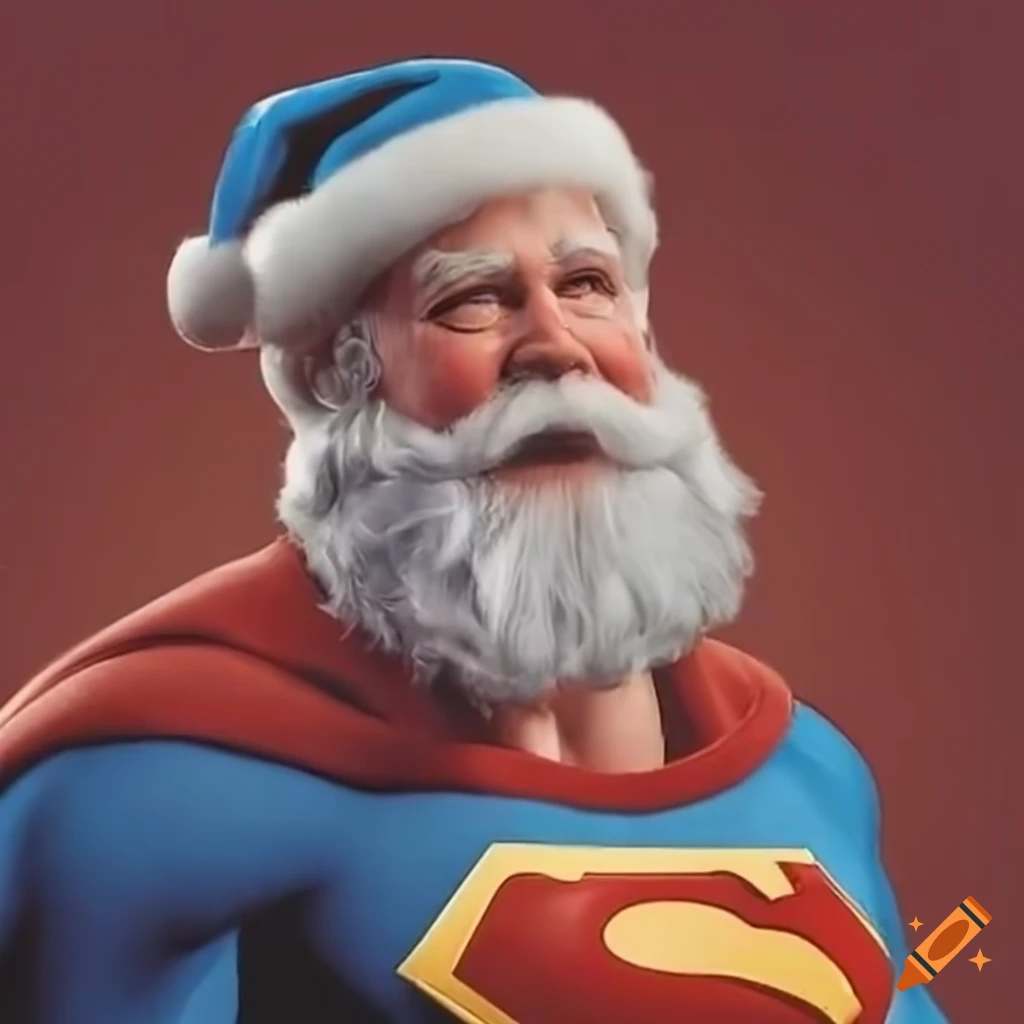 Santa claus as superman on Craiyon