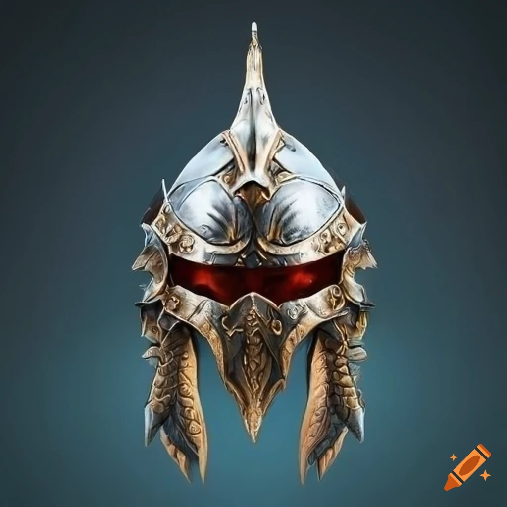 Symmetrical plate dragon helmet