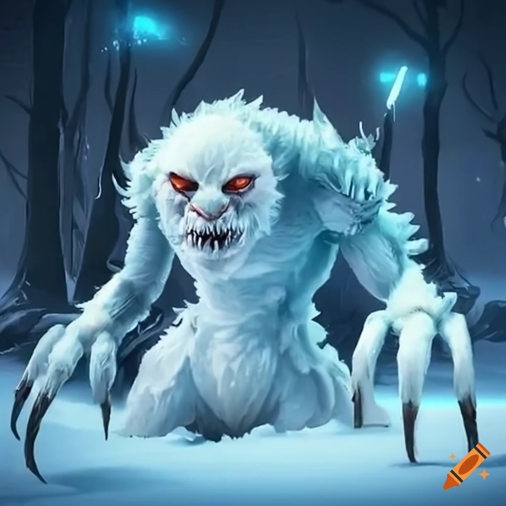 Snowmen monsters in a blizzard