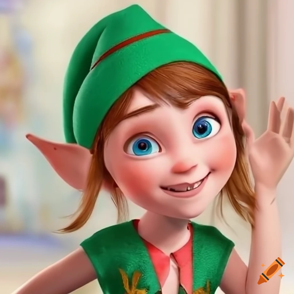 Image of a disney pixar elf girl in the hospital