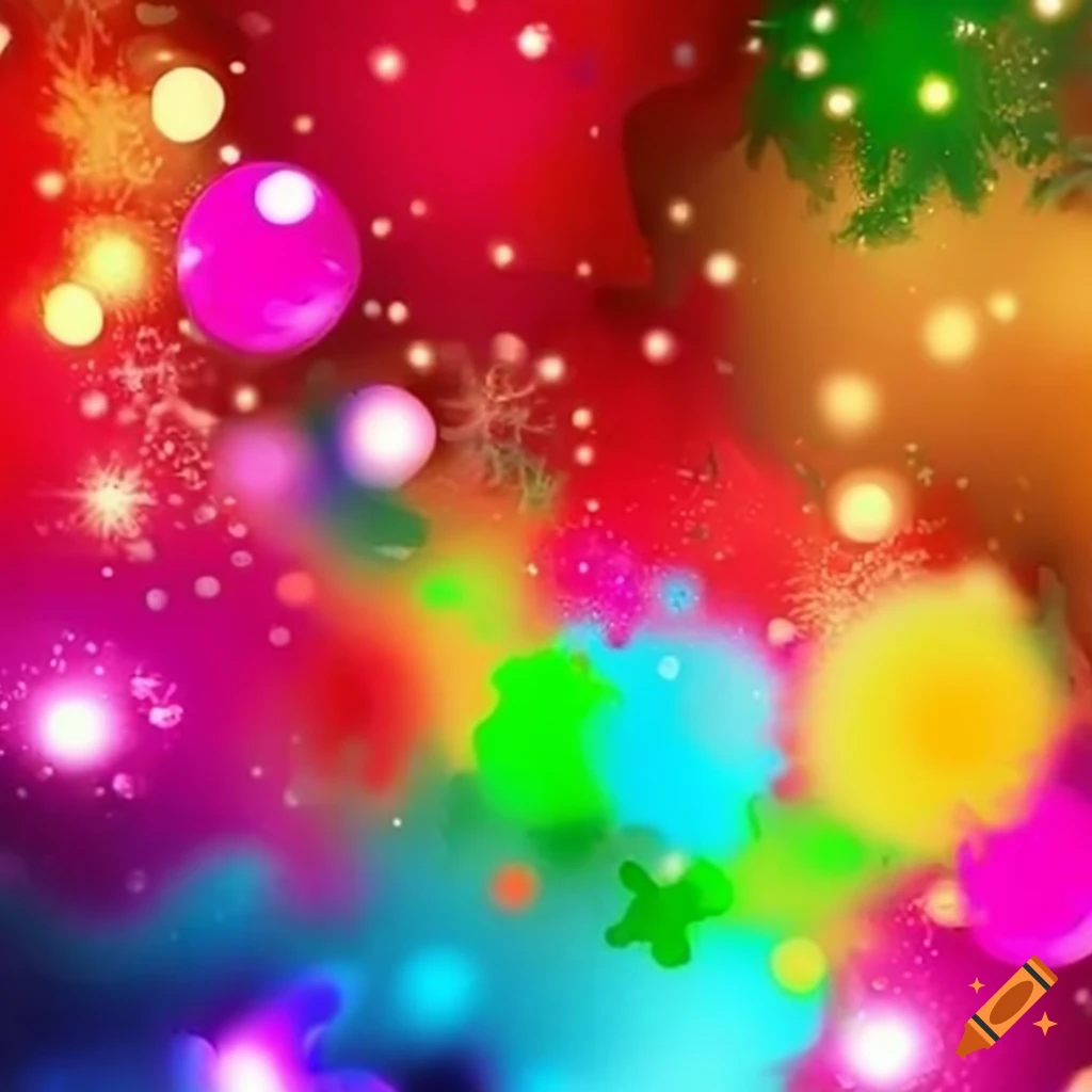 Colorful splashes for christmas