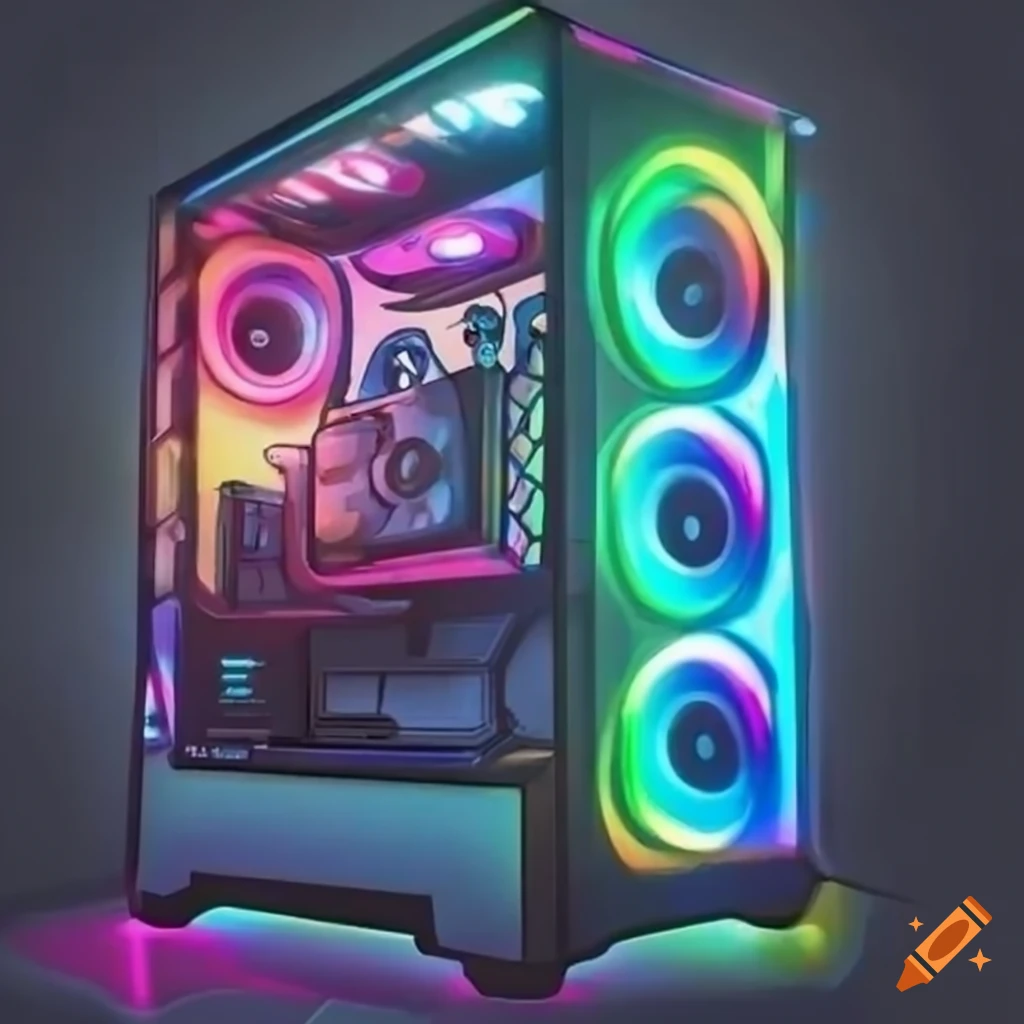Artistic representation of a rgb gaming setup