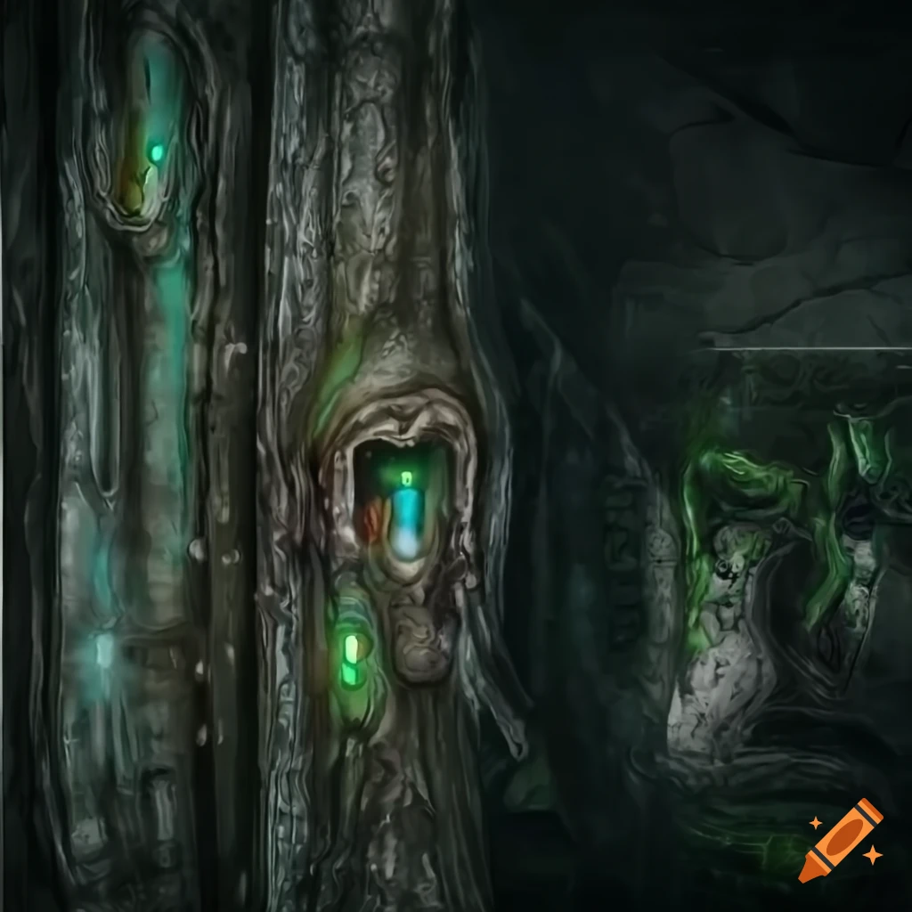 2D Metroid-like game with eerie alien environment on Craiyon