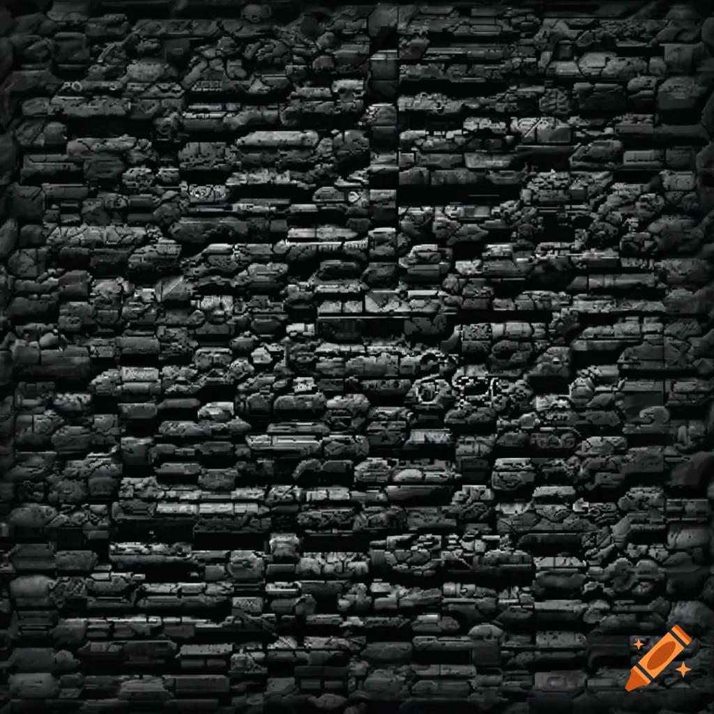 Dark alien game with futuristic wall tiles