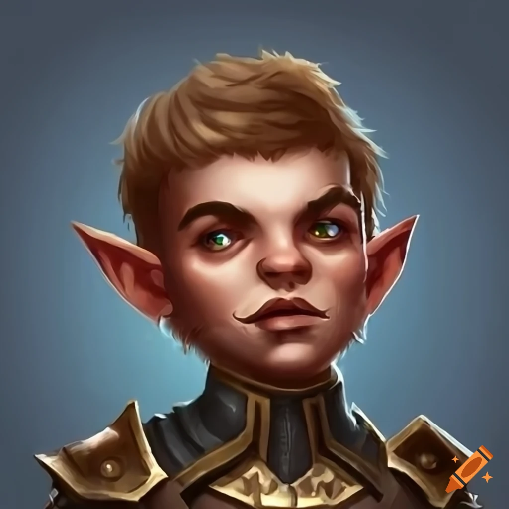 Epic young male dwarf with unique features