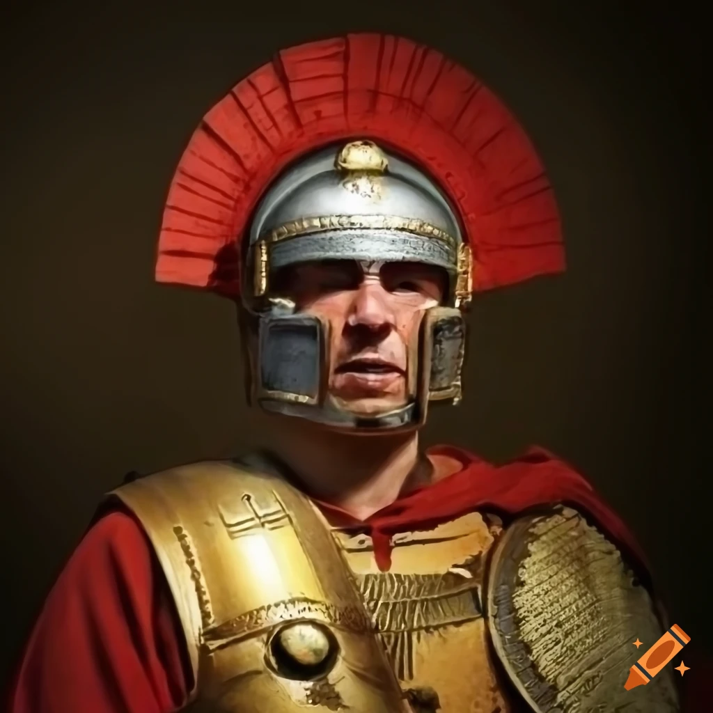 Portrait of an ancient roman legionary