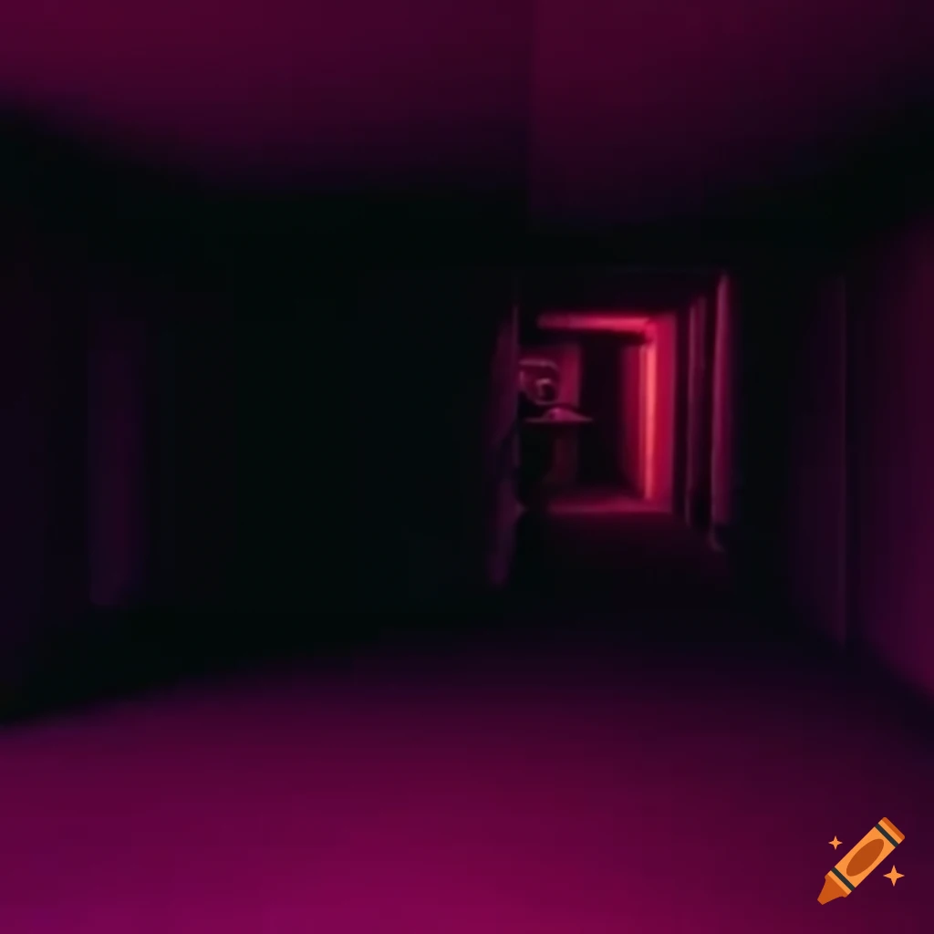 Artistic representation of a liminal space with vhs filter