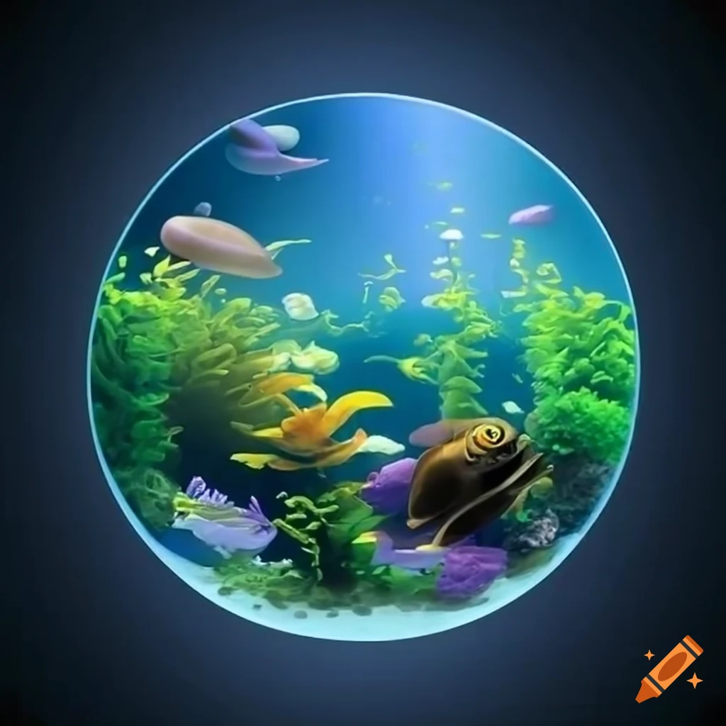 Round aquarium tank