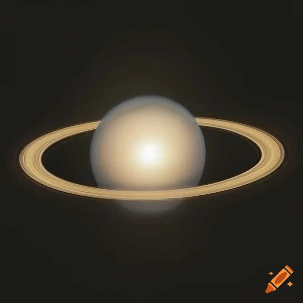 Realistic depiction of a planet with rings and shining stars