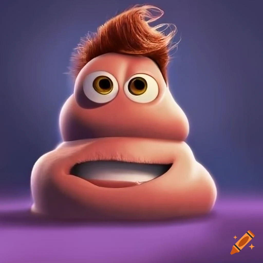 Movie poster for the animated film "poop toilet"