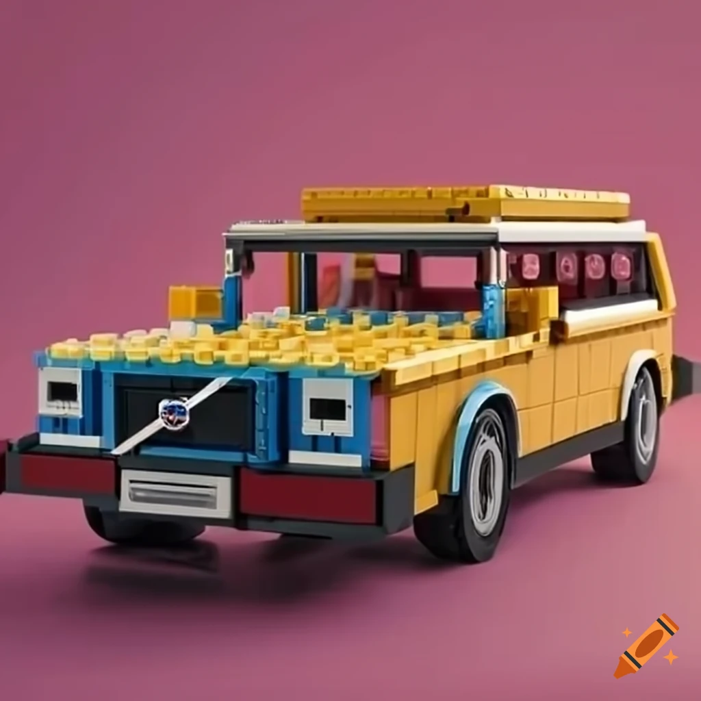 Lego volvo 750 estate with multi-coloured doors