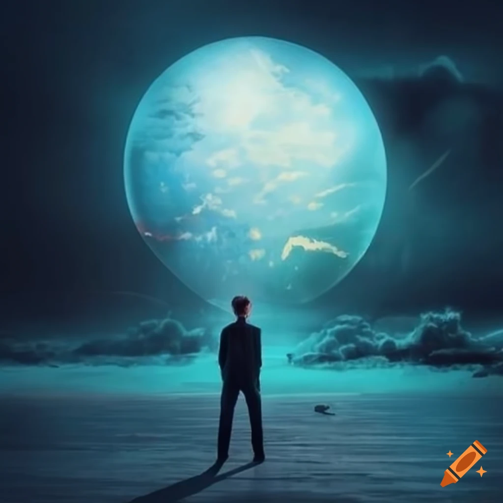 Man looking into the future with hope and optimism