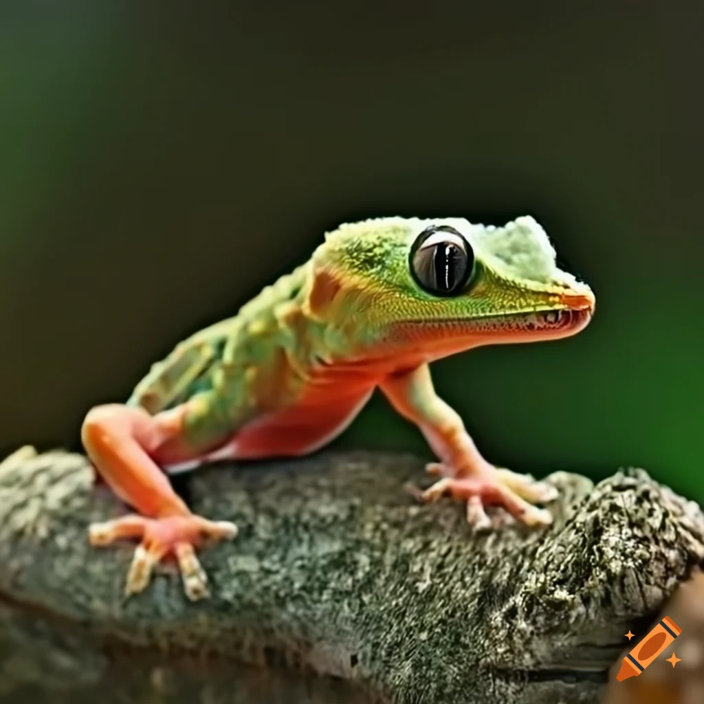Cute gecko photo on Craiyon