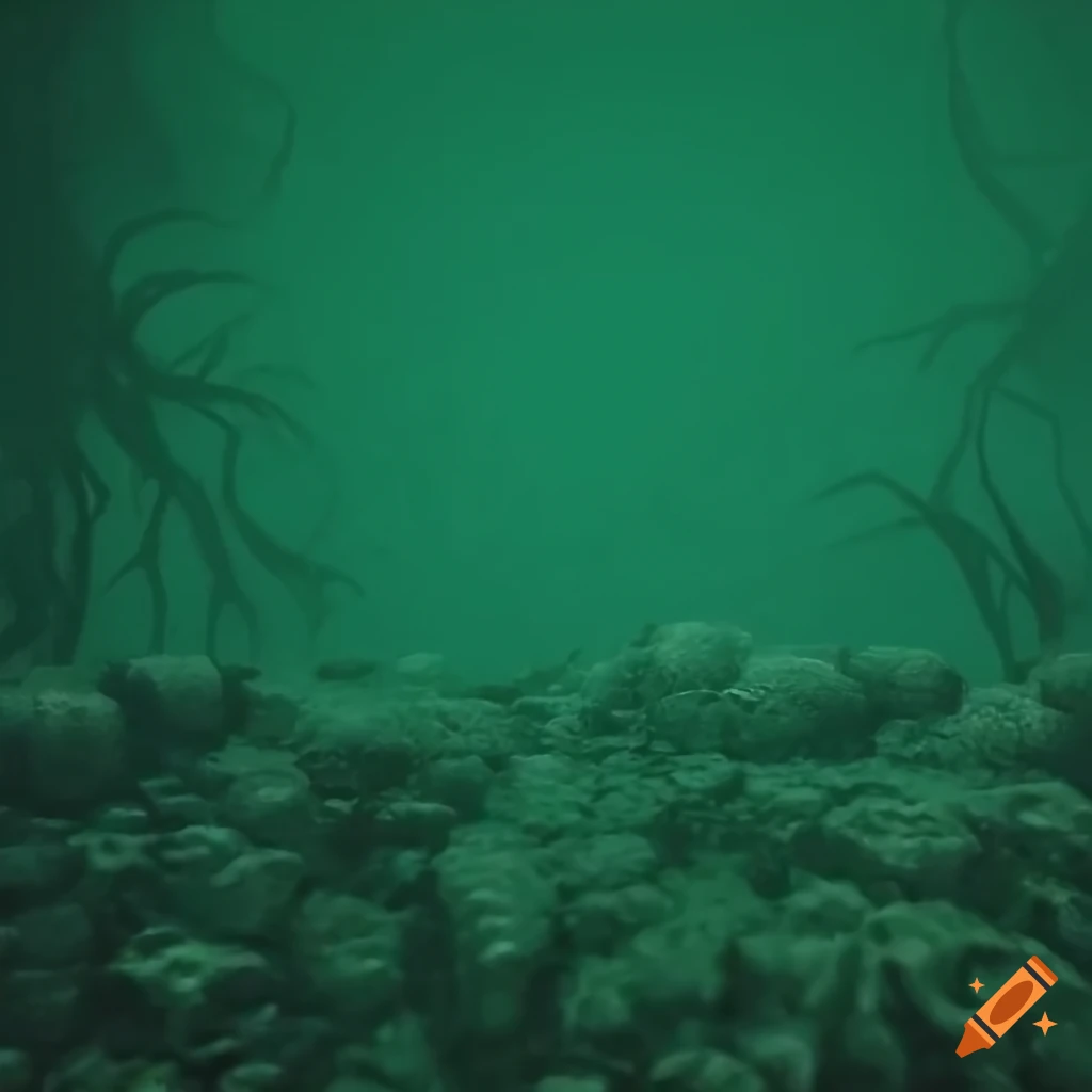 2d game artwork of an alien in an underwater world on Craiyon