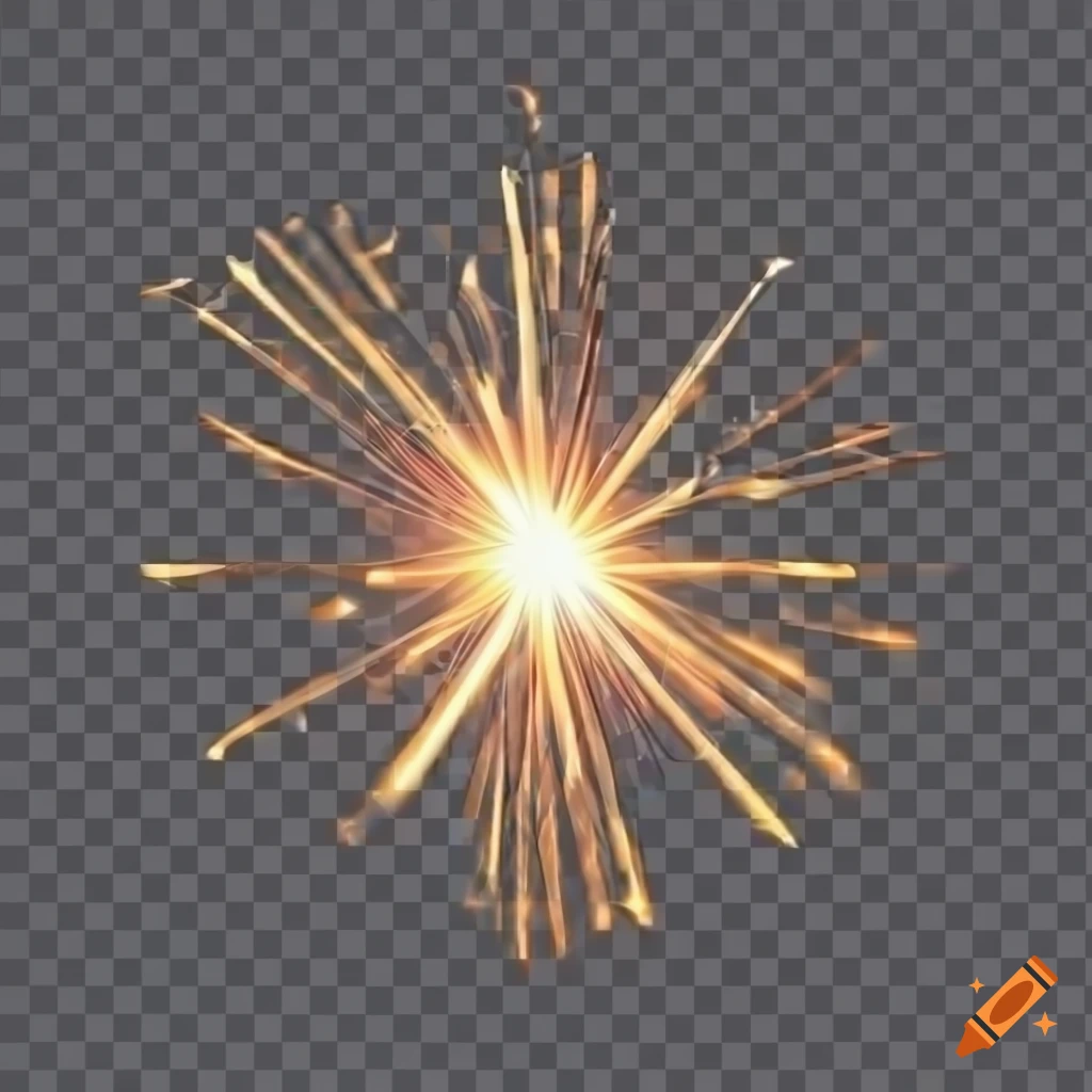 Transparent 2d vector art of sparking lights